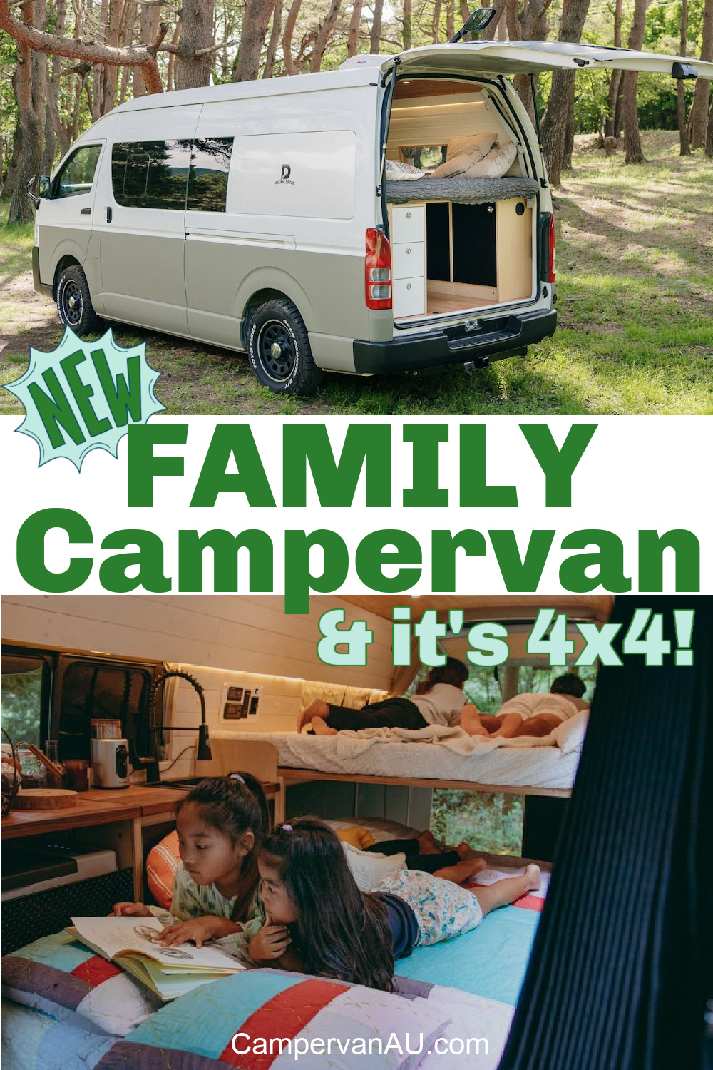 Great new Toyota Hiace 4x4 camper vans perfect for a family - CampervanAU